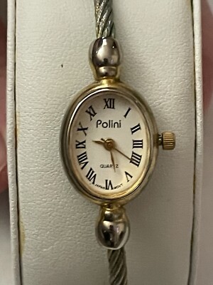 Vintage Polini Ladies Watch in Silver And Gold Tone With Stainless Rope ...