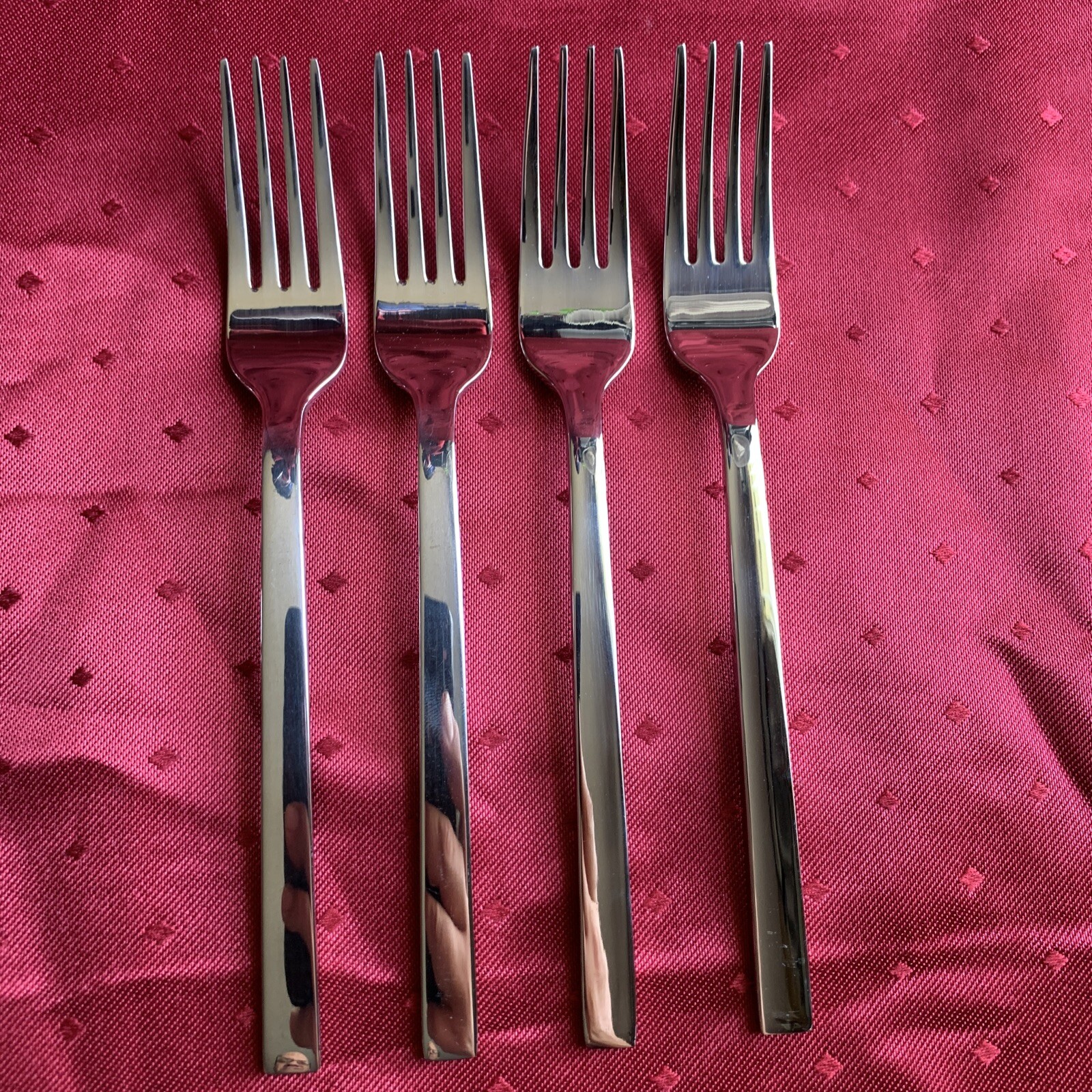 4 Walco Dinner Forks ~ “Semi” by Walco Stainless Flatware Approx 7.5 ...