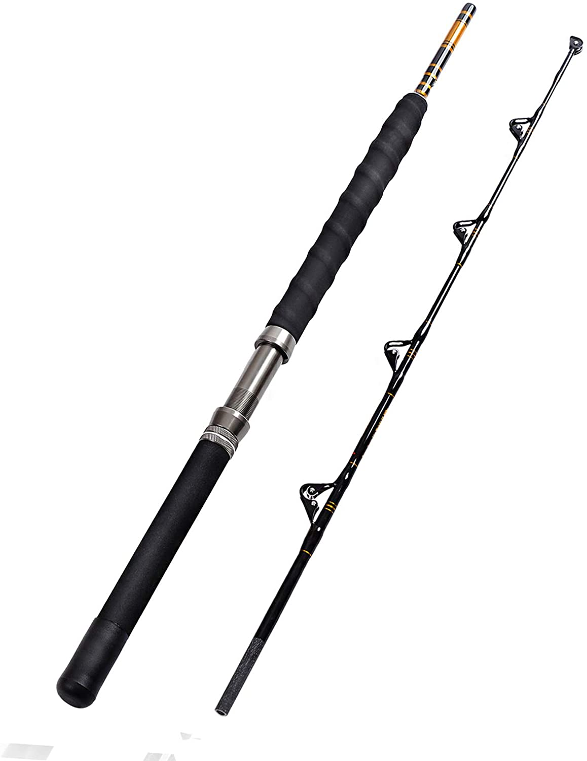 Saltwater Offshore Trolling Rod Big Game Roller Boat Fishing Pole Heavy ...