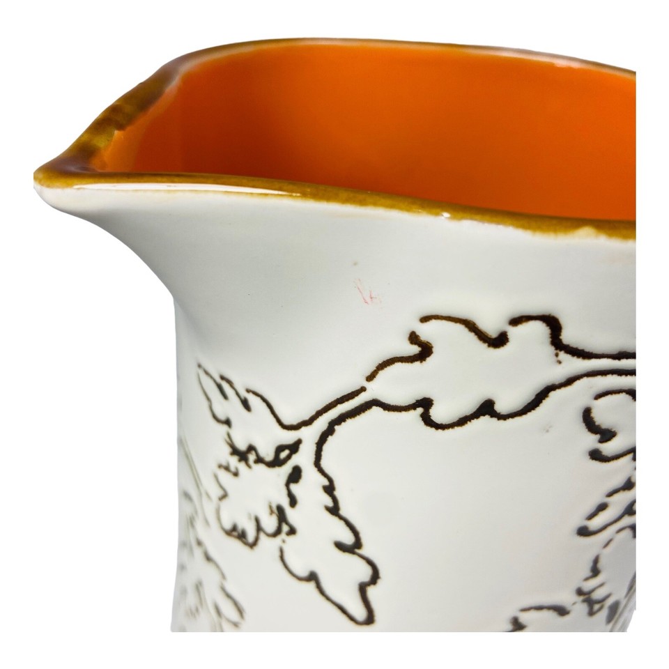 inHomestylez Ceramic Pumpkin Pitcher Fall Autumn Halloween Orange ...