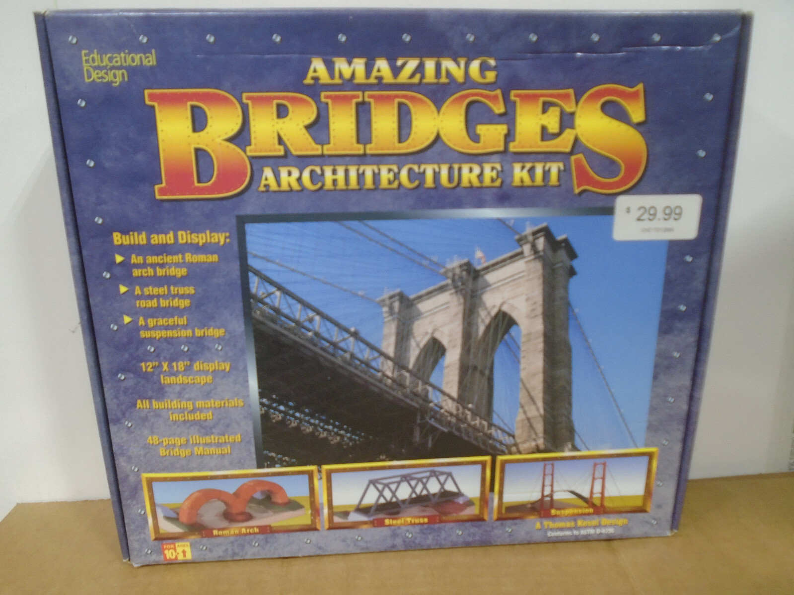 AMAZING BRIDGES ARCHITECTURE KIT BUILD 3 DIFFERENT BRIDGES NEW IN BOX ...