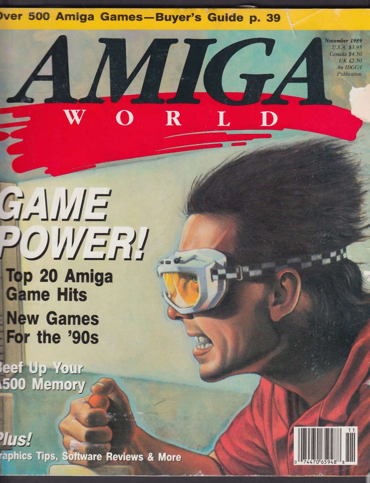 AMIGA WORLD Amiga 500 Memory Upgrade Game Buying Guide 11 1989 | eBay