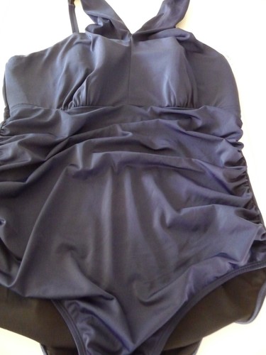 CACIQUE NEW ONE PIECE NAVY BATHING SUIT LIGHTLY LINED NO WIRE SIZE 20 ...