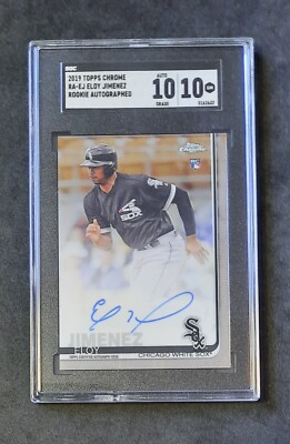 Eloy Jimenez 2019 Topps Chrome Rookie Card Autograph Auto SGC 10 White ...