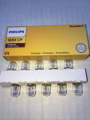 10 Phillips 1893 Cp Original Equipment Automotive Miniature Light Bulbs ...