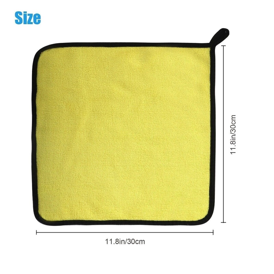1Pcs Microfiber Cleaning Cloth Car Wash Towel Drying Rag Car Polishing ...