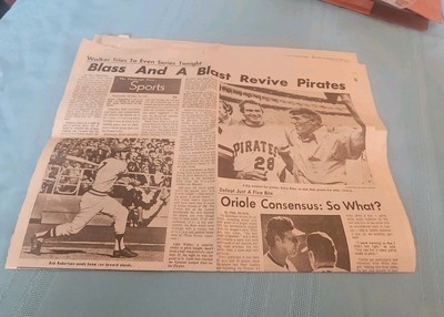 Vintage 1971 October 13, Pittsburgh Pirates MLB Baseball Newspaper ...