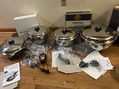 Saladmaster 316ti Titanium Cookware Jumbo Stock Pot skillet Electric ...