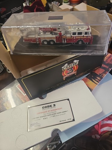 Code 3 Collectibles FDNY Seagrave Aerialscope Tower Ladder 1 1/64 Scale ...