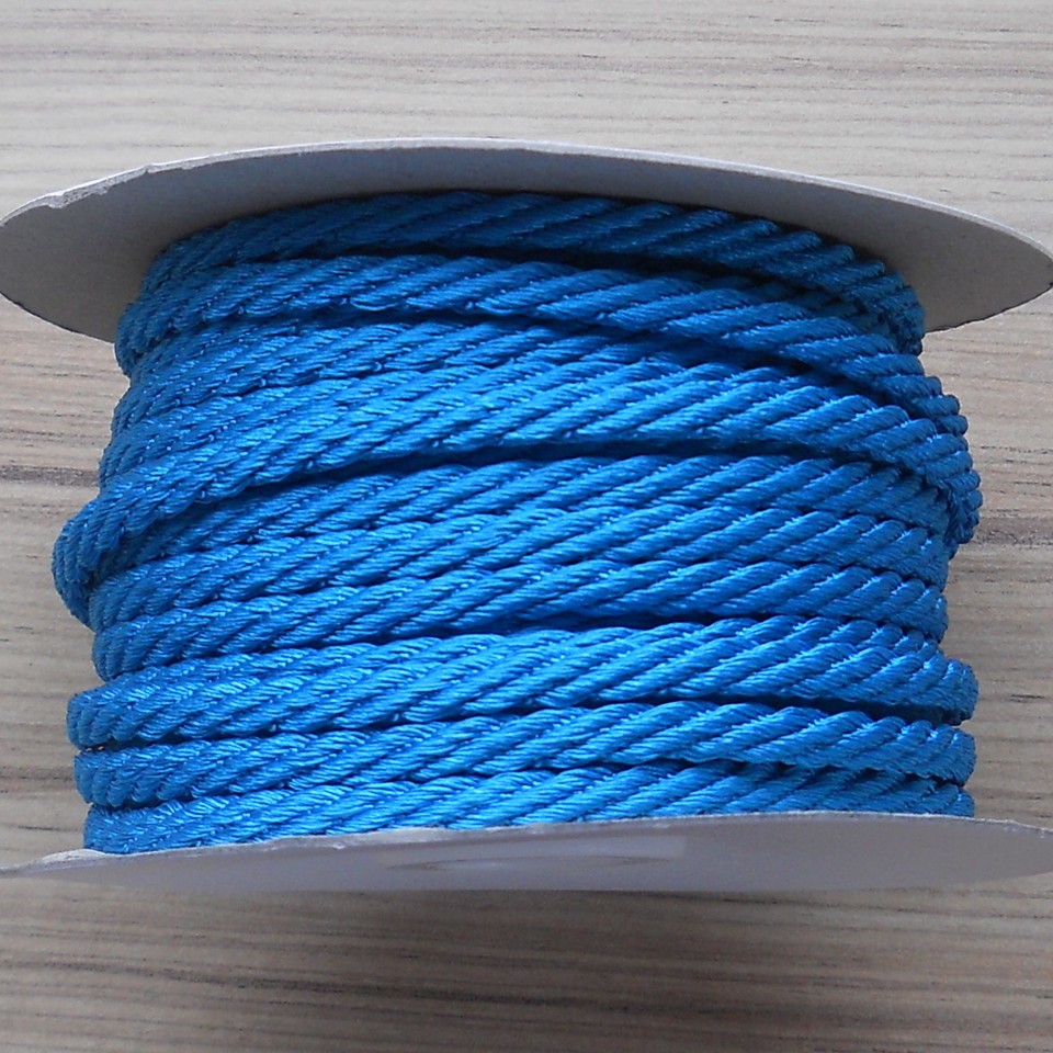 CORD BERISFORDS BARLEY TWIST ROPE 5MM x 4 METRES Gold, Black, White ...