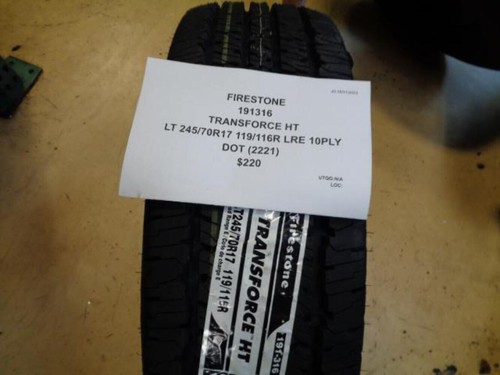 FIRESTONE TRANSFORCE HT LT 245/70R17 119/116R LRE 10PLY TIRE 191316 BQ4 ...