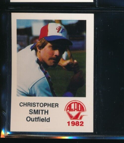 1982 team issue Christopher Smith Wichita Aeros Minor League (GX84 ...