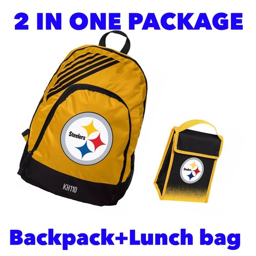NFL Pittsburgh Steelers Backpack+Lunch bag 2 in1 Package | eBay