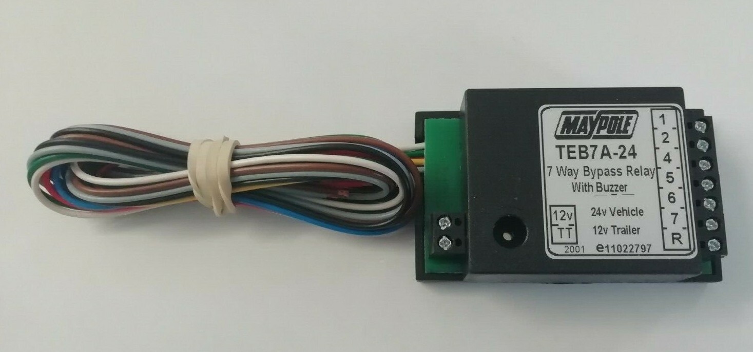 TEB7A-24 24v TO 12v, 7 WAY BYPASS RELAY WITH BUZZER, | eBay