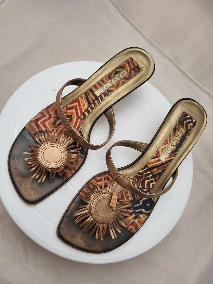 Womens Parade Brown Flower Dress Sandal 6 1/2- READ | eBay