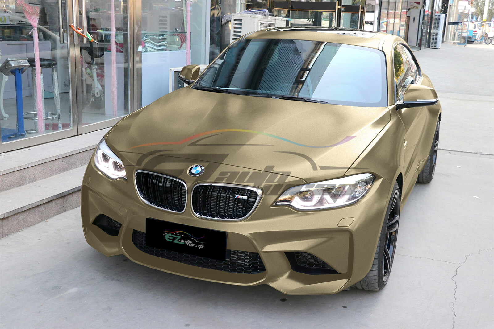 Premium Matte Metallic Satin Pearl Champagne Gold Vinyl Car Wrap ...