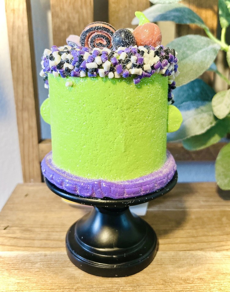 New Candy Corn Lane Mini Frankenstein Frosted Glitter Candy Cake 6 ...