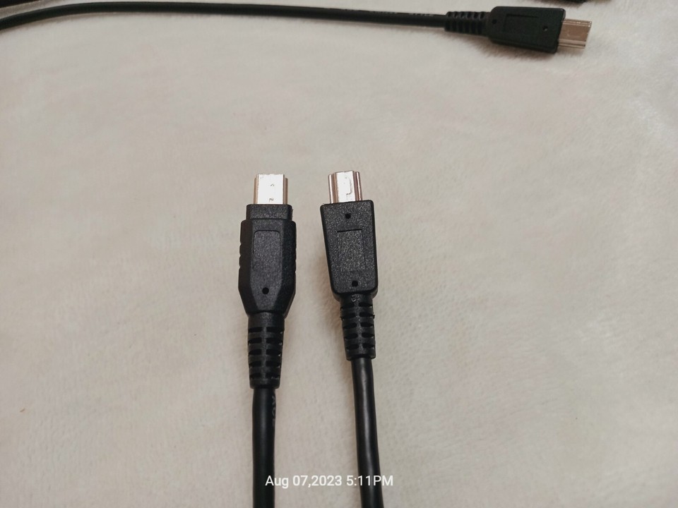 AWB E101344 USB Mini-B to USB Mini-A Male-to-Male Plugs | 15.0" | Black ...