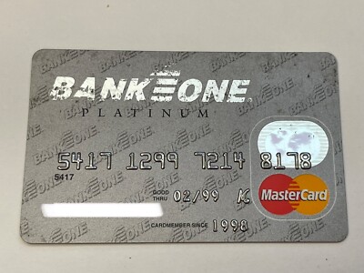 Bank One Platinum MasterCard Credit Card ️First USA Bank ️Expired in ...