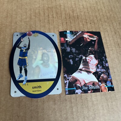 JOE SMITH RC 1995 Classic Rookies #1 & 1996 SPx Die Cut #17 Warriors ...