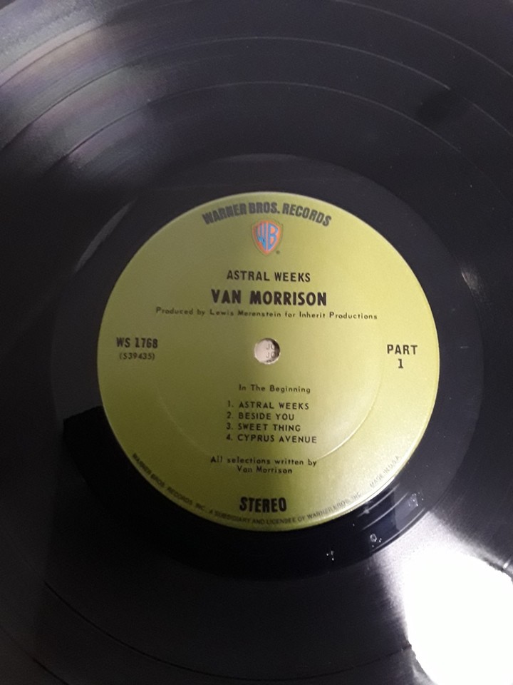 Van Morrison- ASTRAL WEEKS VG-EX VINYL ws1768 green w7 7 arts 1ST US ...