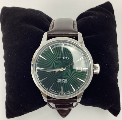 Seiko Men's SRPD37 Presage Automatic Green Dial Date Indicator Watch | eBay
