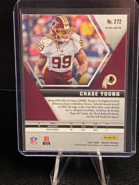 2020 Panini Mosaic Football Chase Young NFL Debut Green Mosaic RC | eBay