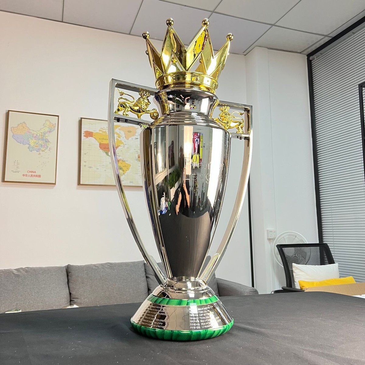Premier League Trophy Replica Ebay.com European Football Cup Silver