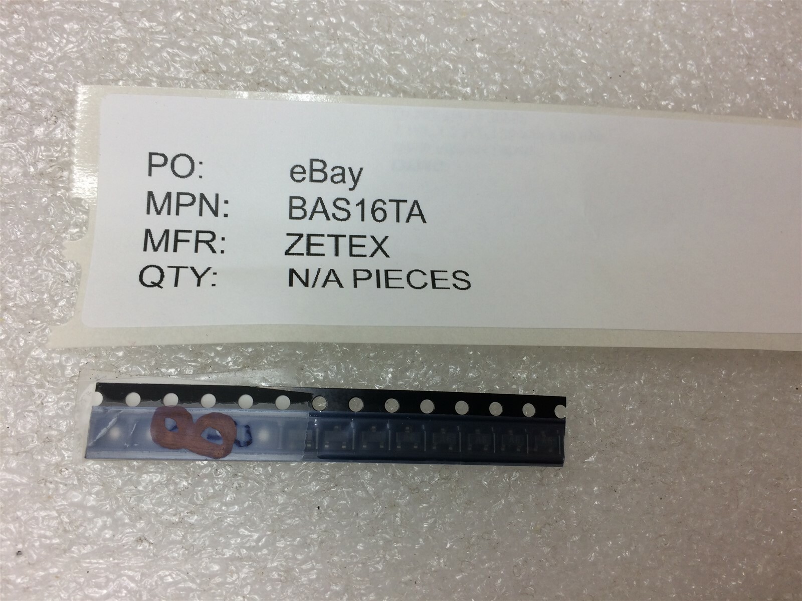 BAS16TA ZETEX BAS16 DIODE GEN PURP 75V 200MA SOT23-3 SMD 80 PIECES | eBay