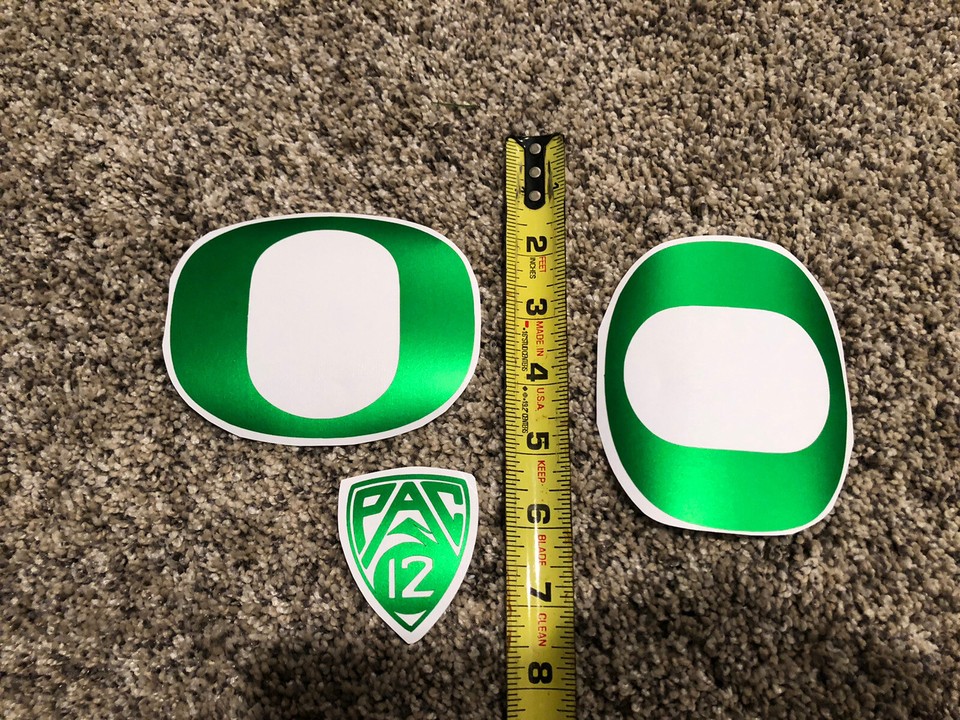 Oregon Ducks Full Size Football Helmet Decals Satin Chrome PAC12 | eBay