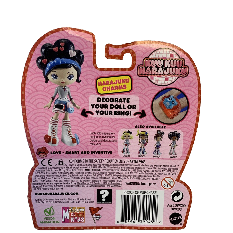 Kuu Kuu Harajuku Fashion Music Love 4' Doll w/ charms & ring | eBay