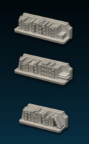 25mm 28mm Wargaming Scenery Frostgrave Heroquest - Bookshelf's (Set of ...