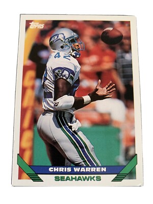 1993 Topps Football Card #375 Chris Warren Seattle Seahawks NMMt Free ...