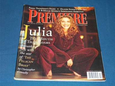 1993 DECEMBER PREMIERE MAGAZINE - JULIA ROBERTS FRONT COVER - H 9783 | eBay