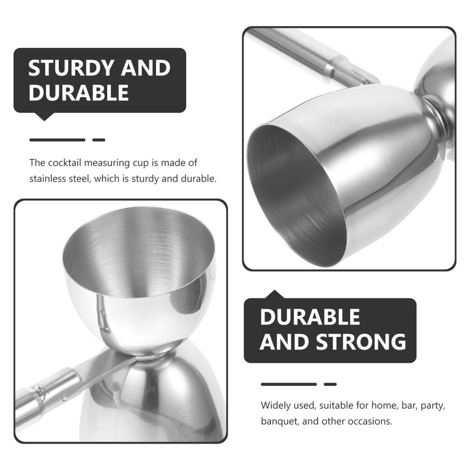 30/60ML Double Sided Jigger Long Handle Measuring Cup Fixture ...
