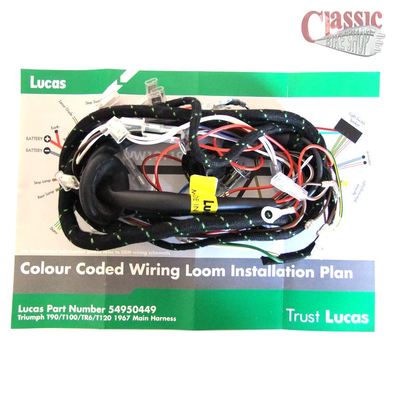 Lucas Main Wiring Loom Triumph T100, T120, TR6 Models 1967 | eBay UK