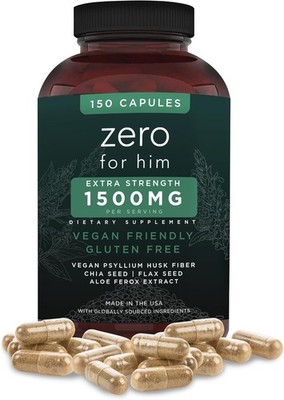 Zero for Him Extra Strength - Fiber Supplement for Men - 150 Pure ...