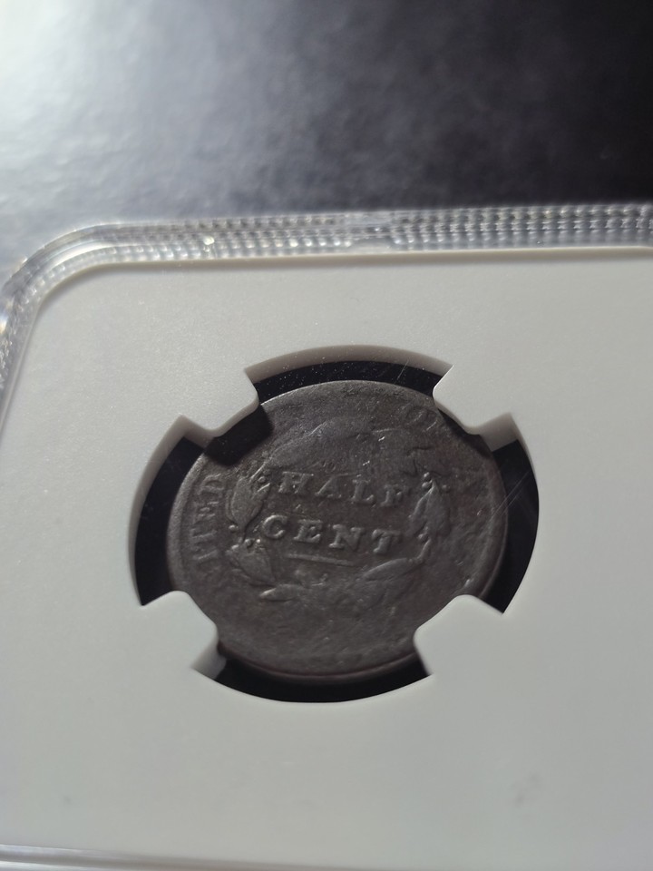 1809 1/2C BN Classic Head Half Cent NGC GOOD DETAILS DAMAGE STILL NICE ...