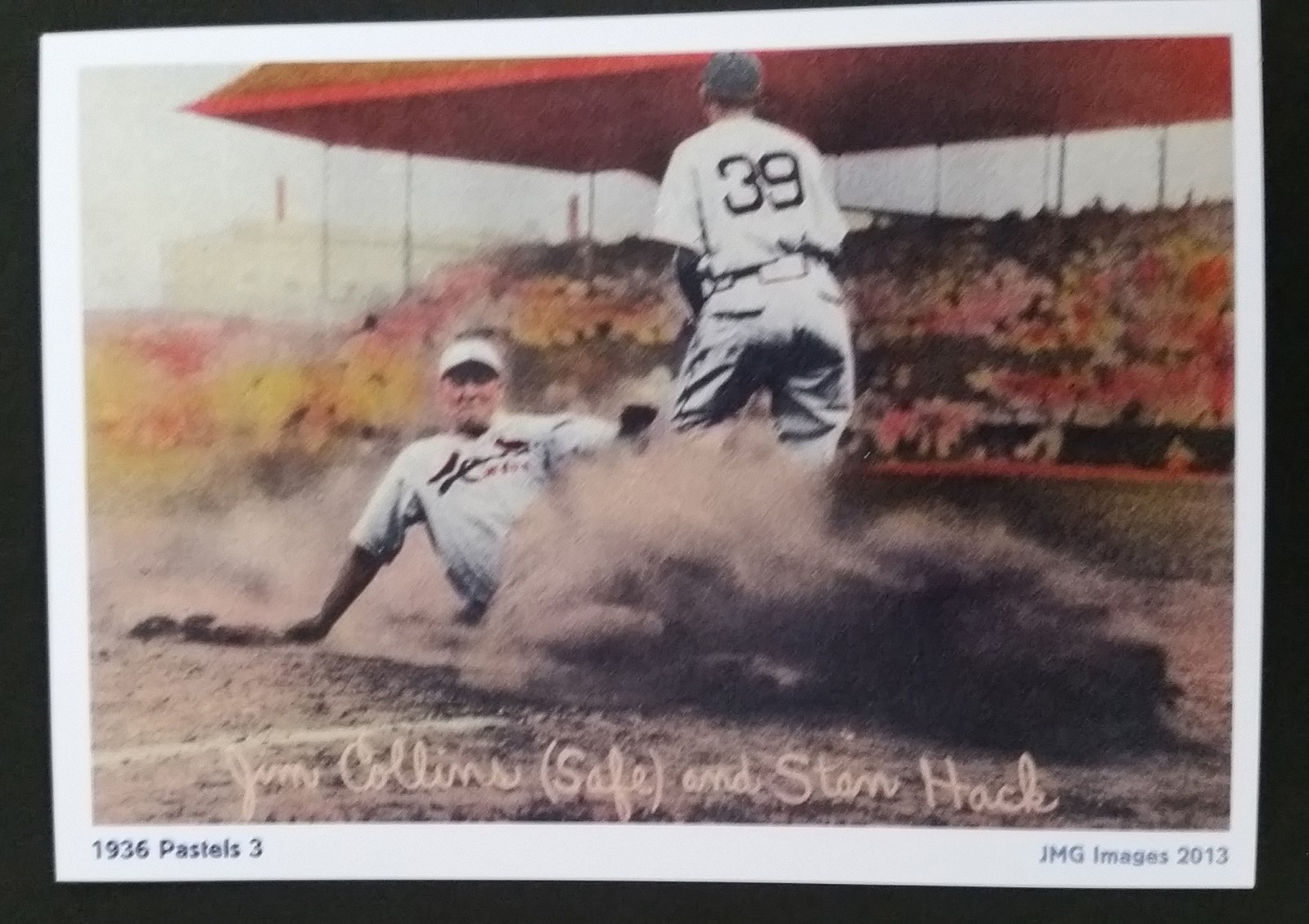 Jim Collins and Stan Hack - Reproduction of 1936 Pastel series baseball ...