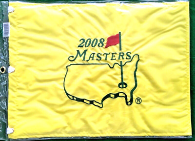 AUTHENTIC !!! 2008 MASTERS GOLF TOURNAMENT FLAG AUGUSTA NATIONAL NEW ...