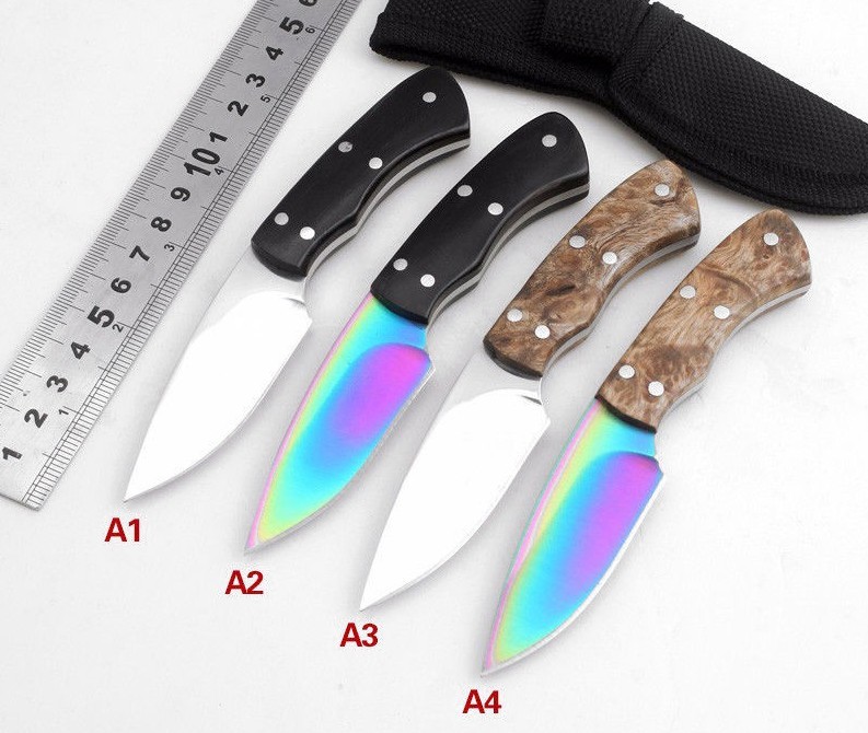 Mini Hunting Survival Tactical Fixed Blade Knife 440C Steel Blade, with ...