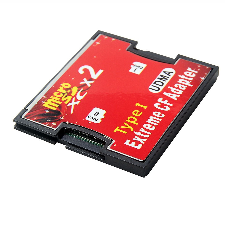 Dual 2 port Micro SD SDHC to Compact Flash CF 1 Type I Card Adapter ...