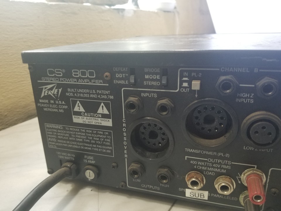 Peavey CS 800 Watt Stereo Power Amplifier USA Amp POWERS ON | eBay
