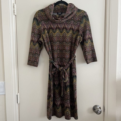 Tacera Women Chevron Cowl Neck Dress PM Modest Office Cozy Comfy ...