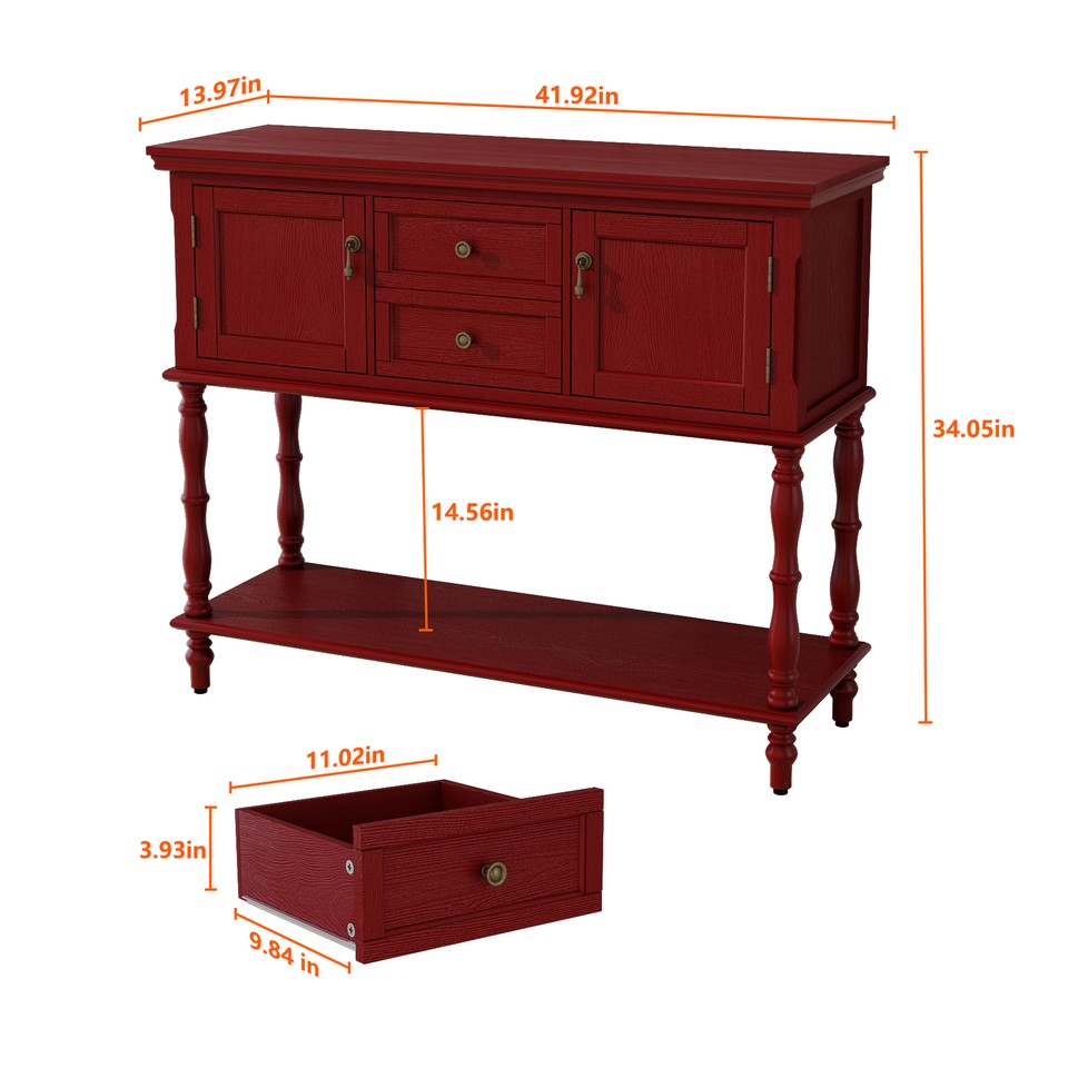 Sideboard Storage Dining Buffet Cabinet Console Table with Shelf ...