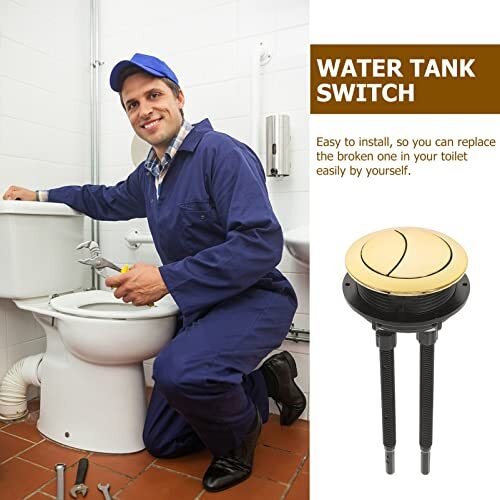 2pcs Toilet Tank Dual Button Toilet Water Tank Push Button Toilet Flush ...