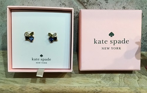 KATE SPADE Stud Earrings FLYING COLORS Blue Sapphire Multi MSRP $49 NIB ...