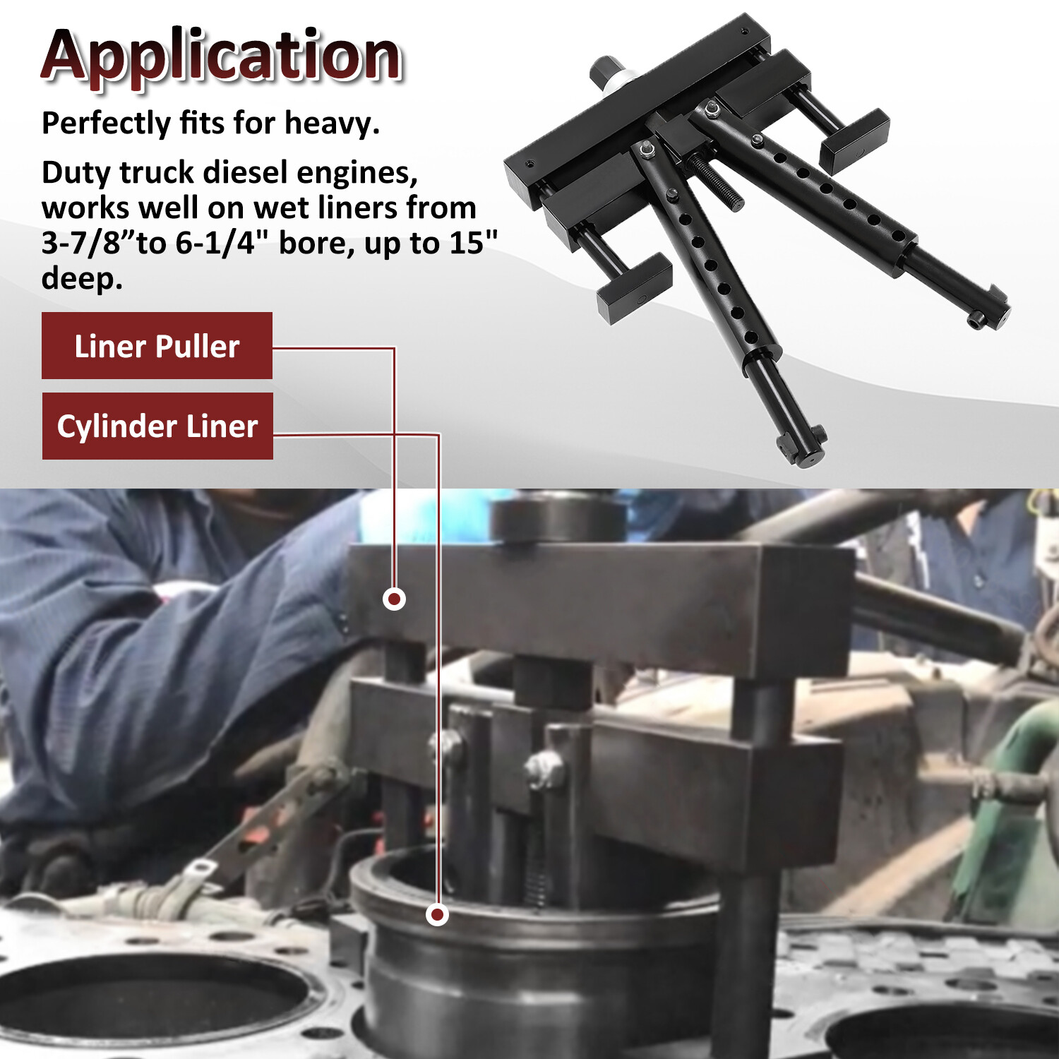 Diesel Cylinder Liner Puller Tool For Caterpillar/Cummins/Volvo etc PT ...