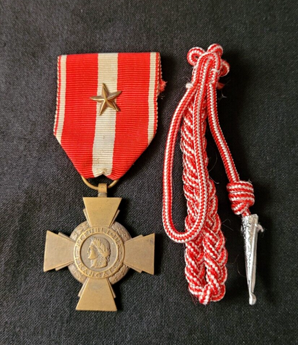 Original French Military Valor Cross 1956 Africa operations with ...