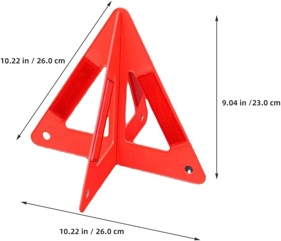 3Pcs Triangle Warning Signs Reflective Roadside Auto Warning Triangle ...